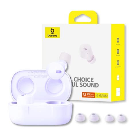 Fone De Ouvido Tws Bluetooth Bowie E Branco Baseus Baseus