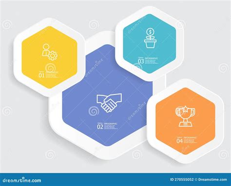 Horizontal Steps Timeline Infographic Element Vector Illustration 270146790