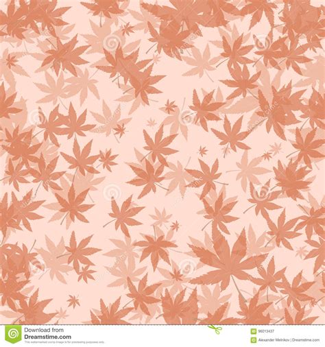 Seamless Repeating Pattern Of Leaves Stock Vector Illustration Of Cute Elegance 96013437