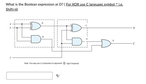 Answered What Is The Boolean Expression At D Bartleby