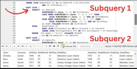 Sql For Genealogy Data Mining Dna