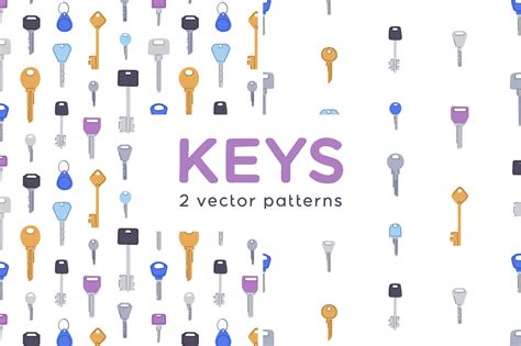 Door Keys Seamless Patterns Graphic Patterns ~ Creative Market