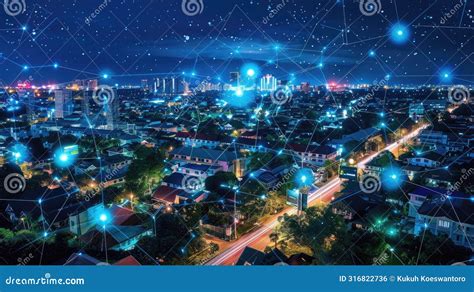 Smart Grid Infrastructure Managing Electricity Distribution Stock Illustration Illustration Of