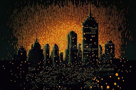 A Cityscape In Dots Stock Illustration Illustration Of Cold 272970947
