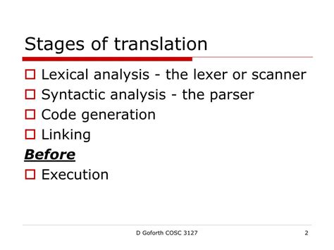 Ppt Translating High Level Languages Powerpoint Presentation Free