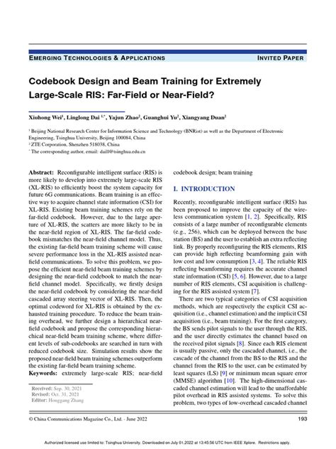 Codebook Design And Beam Training For Extremely Large Scale Ris Far Field Or Near Field Pdf
