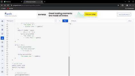 Started Java Programming With Internpe Guess The Number Srinivasan