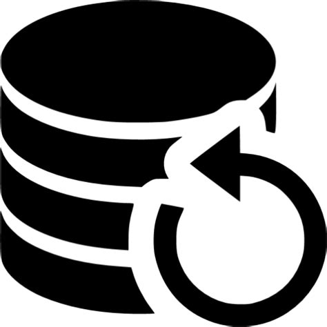Black Data Backup Icon Free Black Database Icons