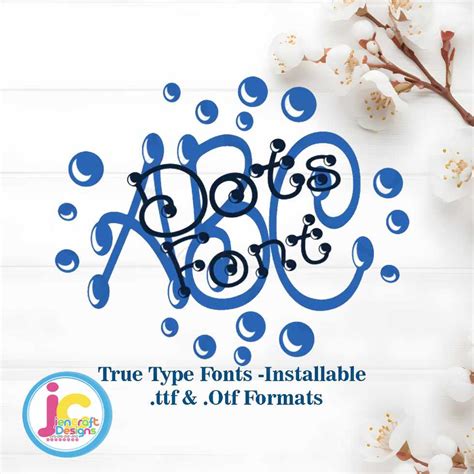 dot font ttf and otf installable system font jencraftdigital