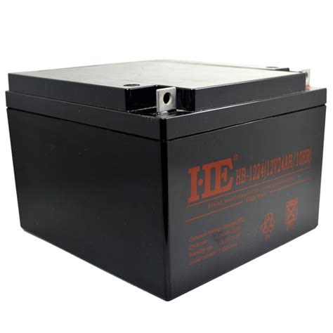 He卧式12v24ah蓄电池12v24a电瓶铅酸免维护太阳能消防电梯ups电池虎窝淘