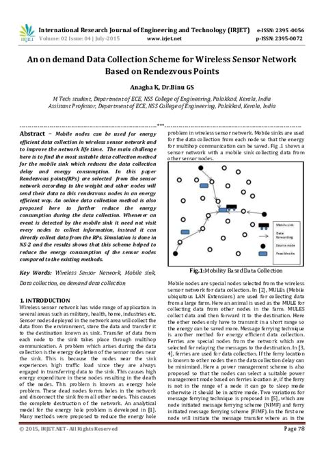 Pdf Irjet An On Demand Data Collection Scheme For Wireless Sensor Network Based On Rendezvous