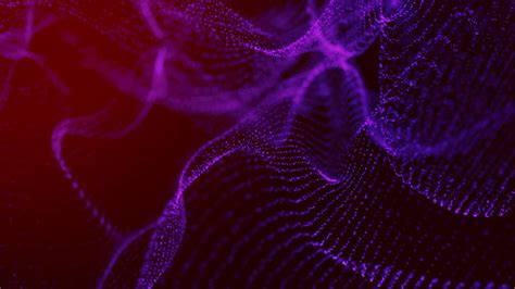 심 연에서 디지털 입자 플로팅 웨이브 폼 추상 사이버 기술 디 포커스 배경 디자인에 대한 스톡 벡터 아트 및 기타 이미지