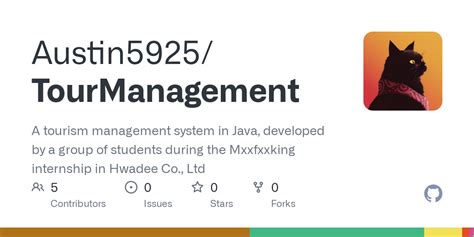 GitHub Austin TourManagement A Tourism Management System In Java Developed By A Group Of