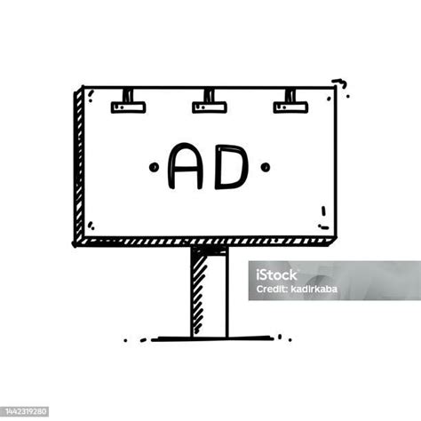 빌보드 라인 아이콘 스케치 디자인 픽셀 퍼펙트 편집 가능한 스트로크 광고 판촉 마케팅 간판에 대한 스톡 벡터 아트 및 기타