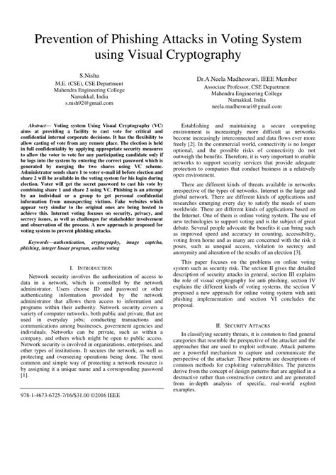pdf prevention of phishing attacks in voting system using visual cryptography