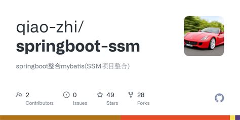 GitHub qiao zhi springboot ssm springboot整合mybatis SSM项目整合
