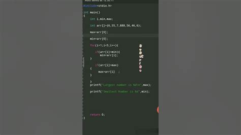 Largest And Smallest Number In Array C🍹🍷🐤🐥coding Ccoding Programming