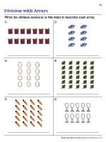 Division Models Worksheets Equal Groups And Arrays