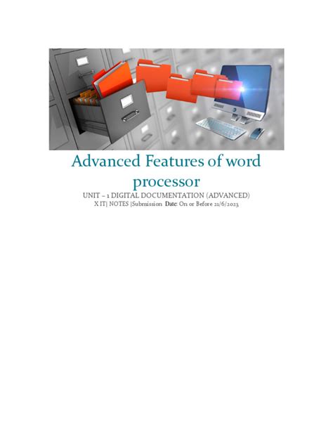 advanced features of word processor pdf image scanner software