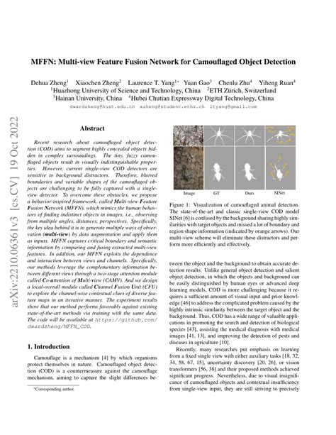 PDF MFFN Multi View Feature Fusion Network For Camouflaged Object Detection