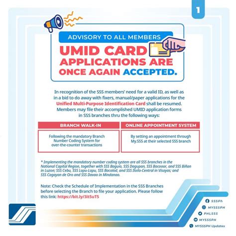 SSS Now Open To Receive UMID Card Application SSS Inquiries