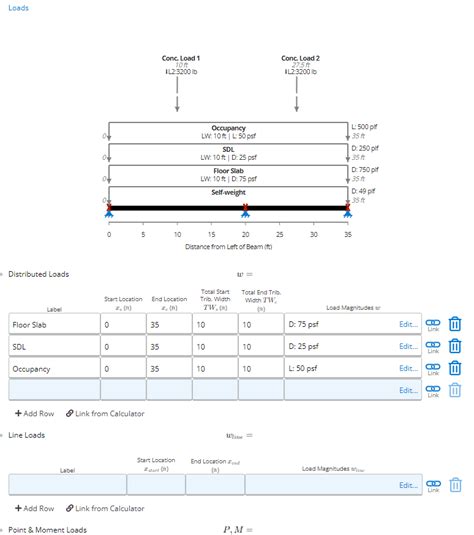 Different Types Of Loads Input For Clearcalcs Steel Beam Calculator