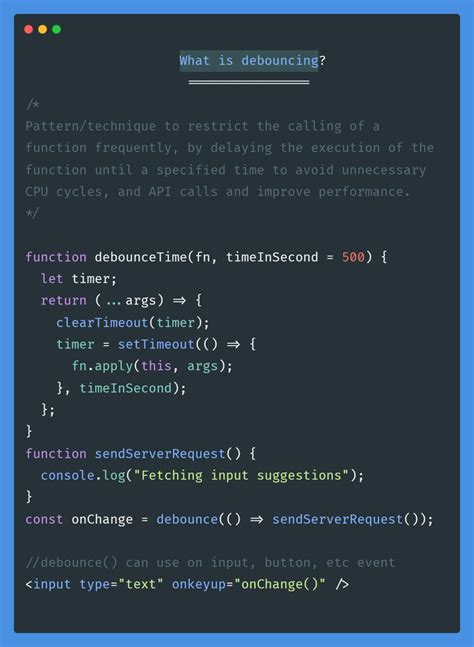 How Debouncing Is Used In Javascript Sonu Sindhu Posted On The Topic Linkedin