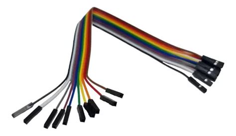 10pçs cabo jumper 20cm fêmea fêmea p protoboard arduino mercadolivre