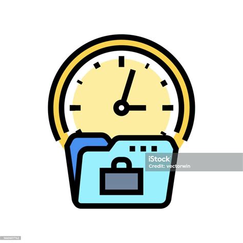 징계 시계 성공 챌린지 컬러 아이콘 벡터 일러스트레이션 기회에 대한 스톡 벡터 아트 및 기타 이미지 기회 남자 사업가