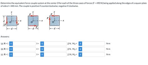 Solved Determine The Equivalent Force Couple System At The