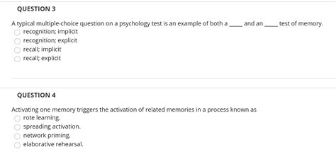 Solved QUESTION And An Test Of Memory A Typical Chegg Com