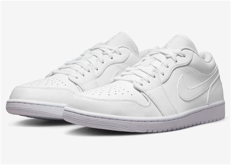Air Jordan 1 Low Triple White Release Details · Justfreshkicks