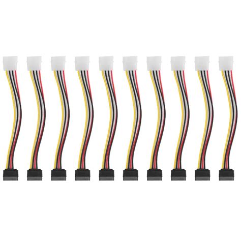Internal Computer Cables Computer Cable Spiral Sata Cables Big 4pin To 15 Pin Ide‑sata Power