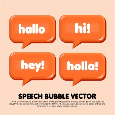 Premium Psd Chat Bubble Colorful Vector Design Orange