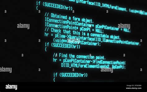 Programming Code Running Over Computer Screen Terminal Hacking Concept