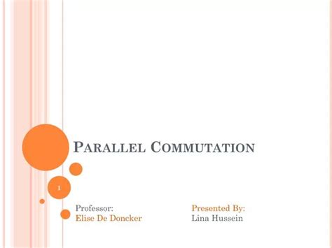 Ppt Parallel Commutation Powerpoint Presentation Free Download Id