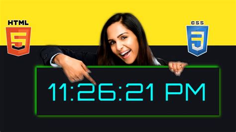 Digital Clock Using Htnl Css And Javascript 2020 Youtube
