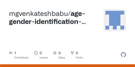 Github Mgvenkateshbabuage Gender Identification Examples