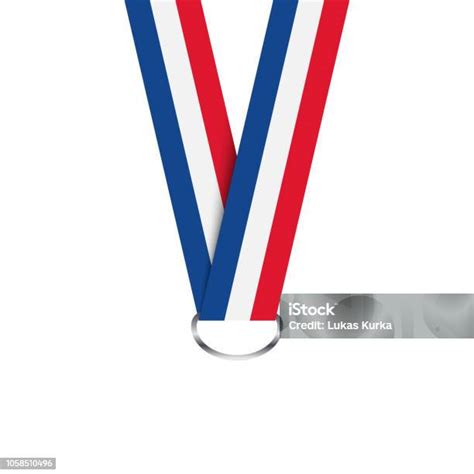 메달 흰색 배경에 고립 된 프랑스 3 색 간단한 벡터 일러스트 레이 션을 위한 프랑스 리본 메달에 대한 스톡 벡터 아트 및 기타 이미지 Istock