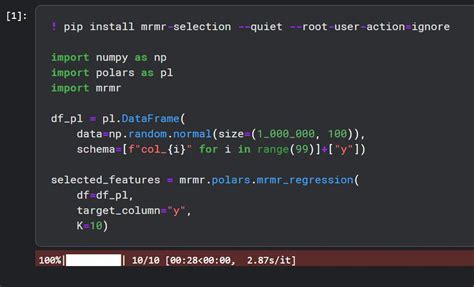 Python Mrmr Polars Datascience Machinelearning Featureselection