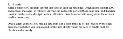 7 15 Marks Write A Complete C Program Except That