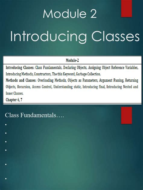 Class Fundamentals In Java Programming Pdf Parameter Computer