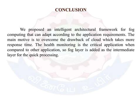 An Intelligent Architectural Framework For Fog Computing Supported Iot