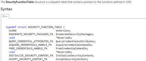 Securityfunctiontable Life In Hex