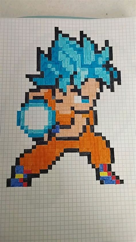 Pixel Art Drawing Dibujos En Cuadricula Dibujitos Sencillos Dibujo De Goku