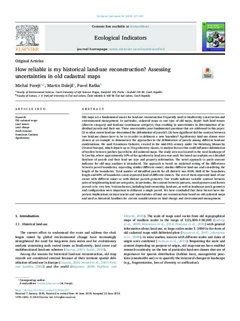 Pdf How Reliable Is My Historical Land Use Reconstruction Assessing