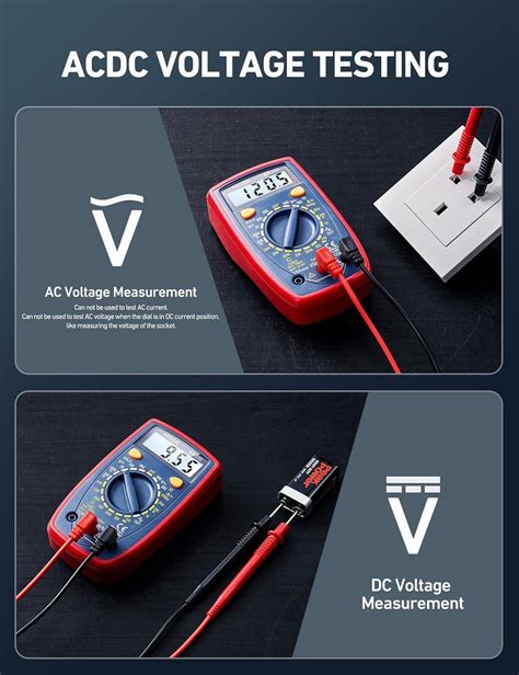 Astroai Digital Multimeter Voltmeter Ohmmeter Ammeter Multi Tester Meter With Backlit Lcd
