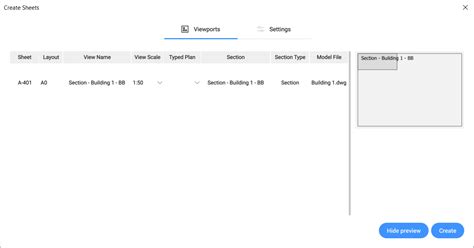 Create Sheets Dialog Box Bricscad Bim Bricsys Help Center