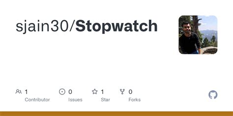 GitHub Sjain30 Stopwatch