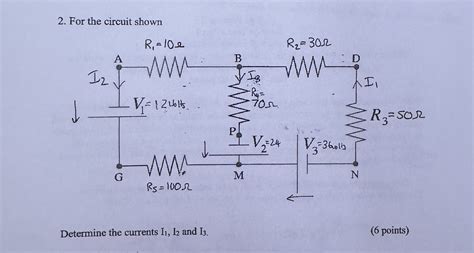Solved For The Circuit ShownDetermine The Currents I I Chegg